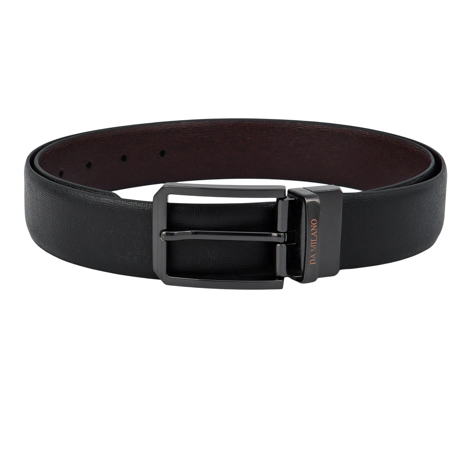 Formal Matrix Leather Reversible Mens Belt - Black & Brown – Da Milano