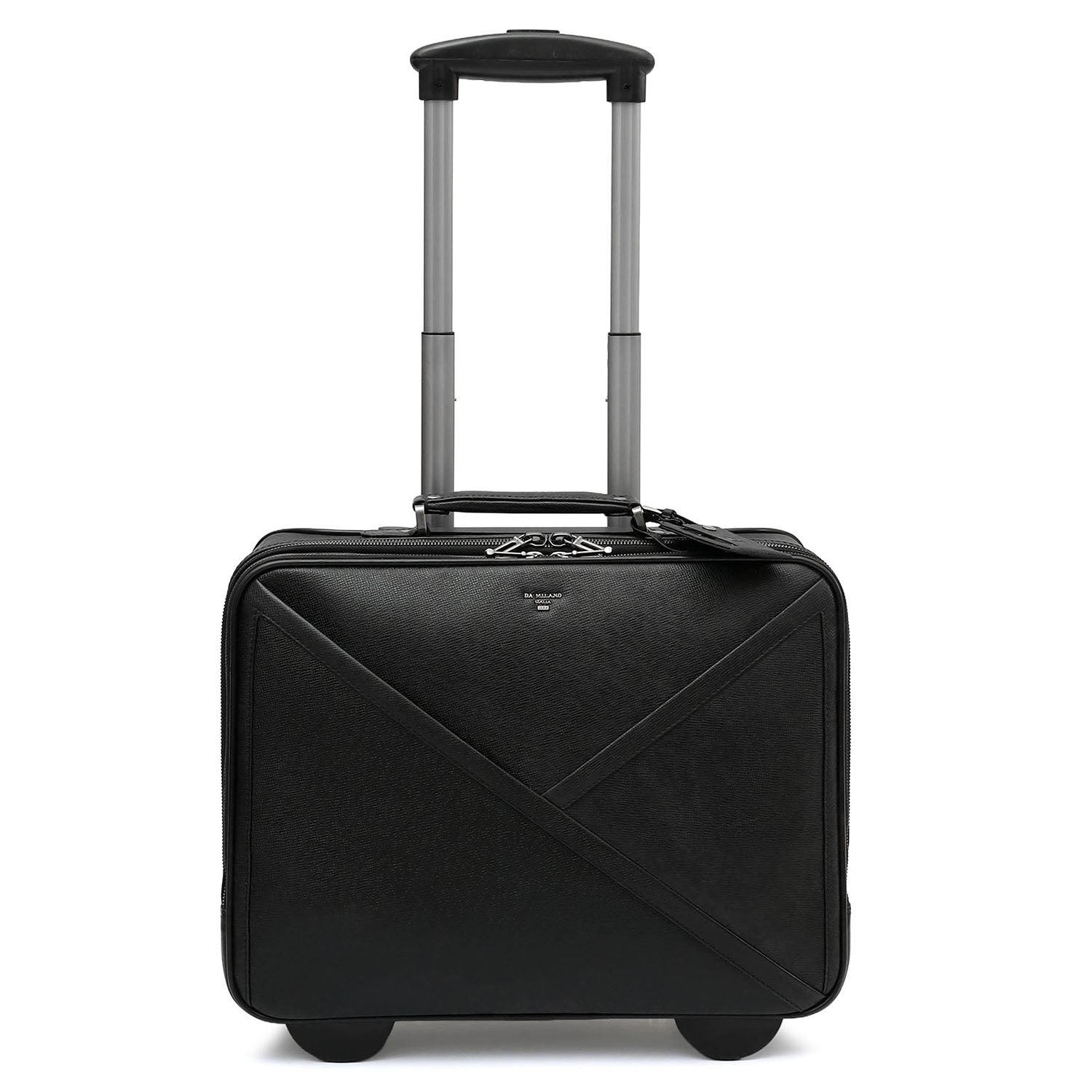 Franzy Leather Cabin Trolley – Black – Da Milano